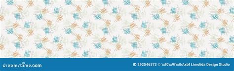 Modern Blue Abstract Stylized Vector Simple Graphic Design Seamless Border Gender Neutral