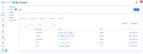 Invoice Module Administration Unimarket Help