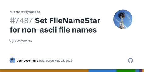 Set Filenamestar For Non Ascii File Names · Issue 7487 · Microsofttypespec · Github