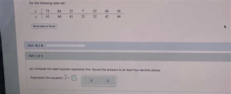 Solved For The Following Data Set Part 02 Part 1 Of 2 A