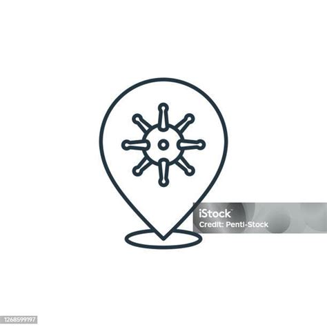 흰색 배경에서 격리된 위치 벡터 아이콘입니다 웹 사이트 디자인 및 모바일 앱 개발을 위한 개요 씬 라인 위치 아이콘 씬 선 위치 개요 아이콘 벡터 일러스트레이션입니다 공란에