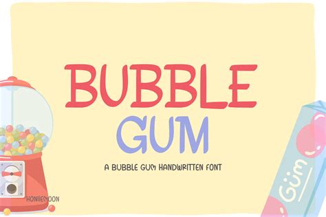 Bubble Gum Font By Honiiemoon · Creative Fabrica