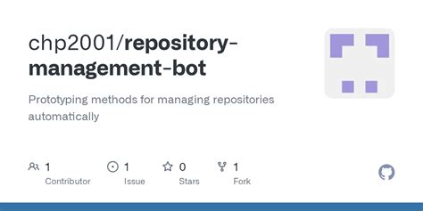 Github Chp2001repository Management Bot Prototyping Methods For