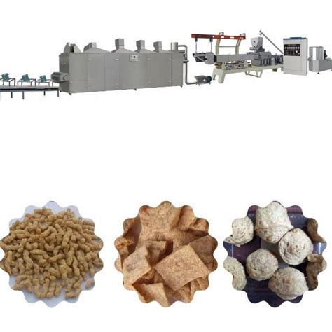 Textured Vegetable Soya Bean Protein Making Machines Soya Chunks Food