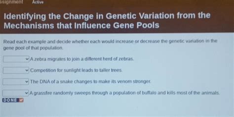 Solved Ssignment Active Identifying The Change In Genetic Variation