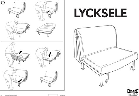 ikea lycksele frame chair bed assembly instruction