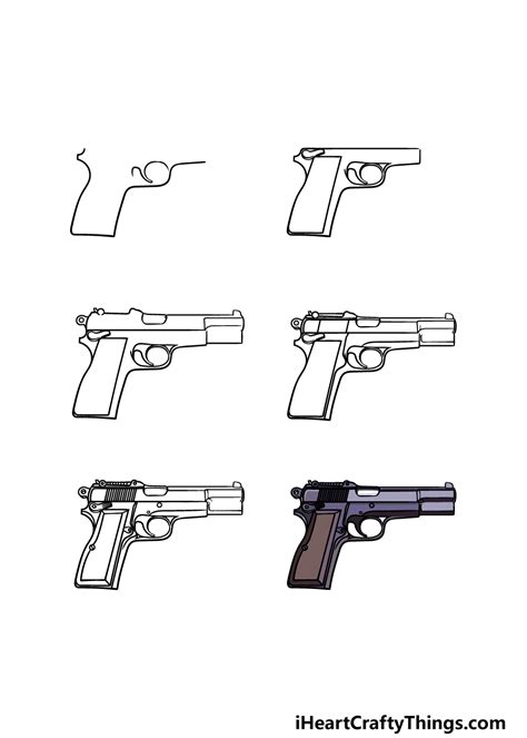 How To Draw A Gun Easy Step By Step At Arthur Poulsen Blog