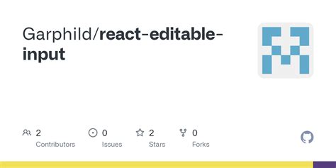 GitHub Garphild React Editable Input