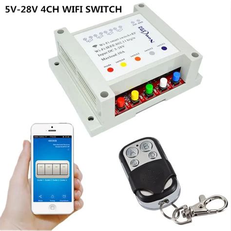 CH WIFI Switch Smart Remote Control Light Relay V V V Timer Module RF Mhz Wireless