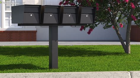 3d Four Doors Mailbox Cluster Turbosquid 2015865