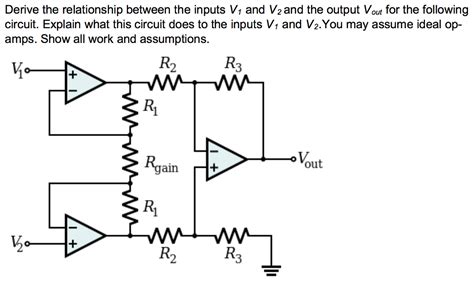 Solved Derive The Relationship Between The Inputs V1 And V2