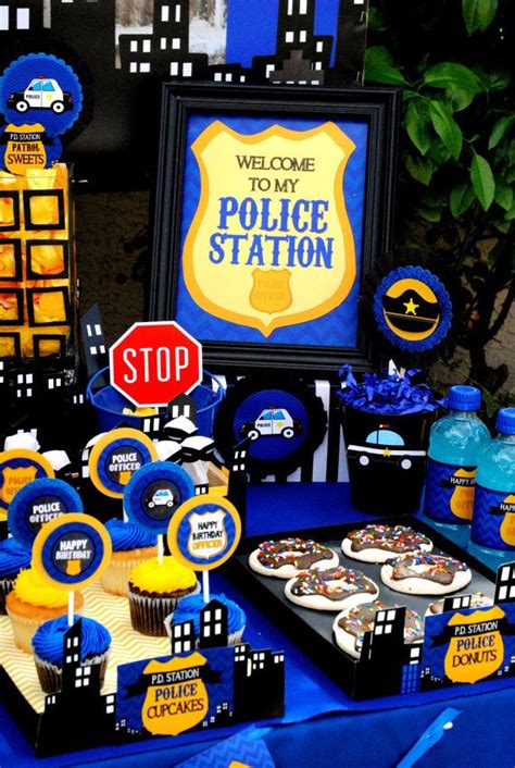 Police Party Welcome Sign Policeman Birthday By Krownkreations Police