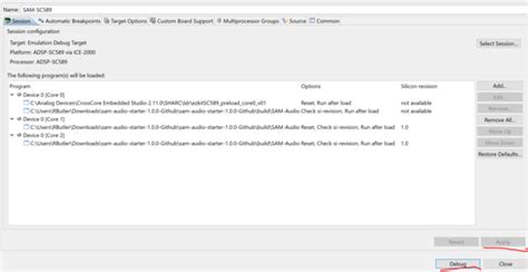 Setting Up A Debug Session Analog Devices Wiki