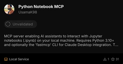 Python Notebook Mcp Mcp Servers · Lobehub