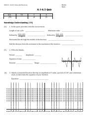 Unit Quiz Sinusoidal Functions Pdf MCR U Unit Sinusoidal Functions Name Date