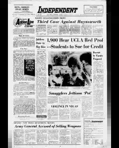 Independent Newspaper Archives Oct 7 1969 P 1
