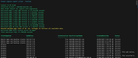 Powershell Script To Report Entraid Signin Update Ciaops