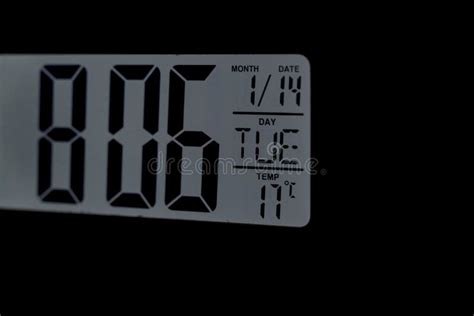 Digital Clock With Temperature Sensor Stock Image Image Of Pressure