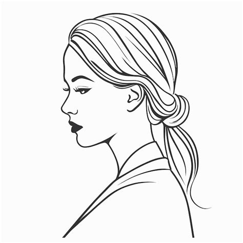 Premium Vector Woman Face Silhouette Profile Vector Illustration