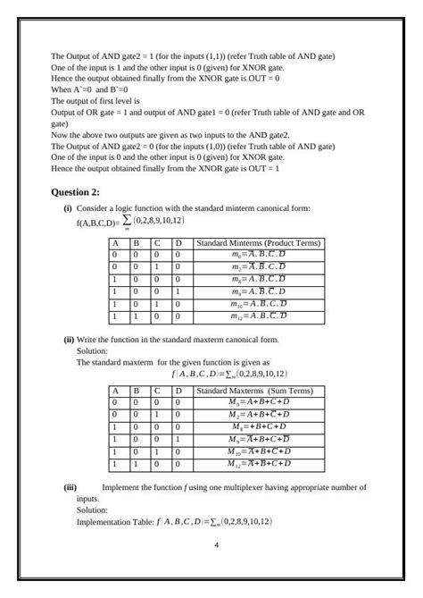 XNOR Truth Table