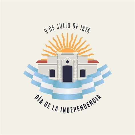 Dia De La Independencia Argentina Casita De Tucuman 9 De Julio Vector