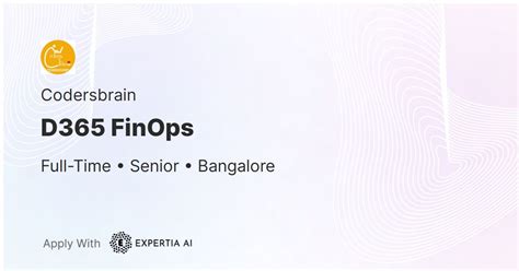 D365 Finops Job Bangalore Senior