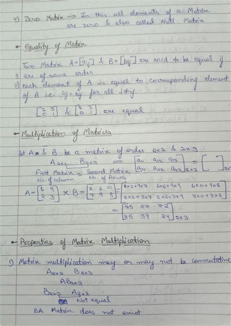 SOLUTION Matrices Notes Studypool