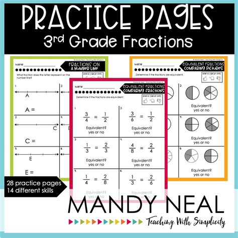 Third Grade Fraction Worksheets Printable