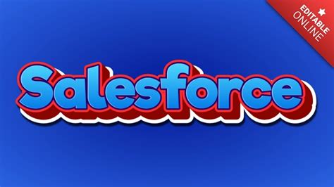 Salesforce Superman Blue Red 3d Text Effect Generator