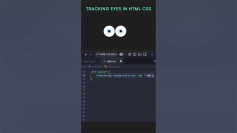 Tracking Eyes In Html Css Shorts Viralvideo Song Programming Html Css Producer 2025
