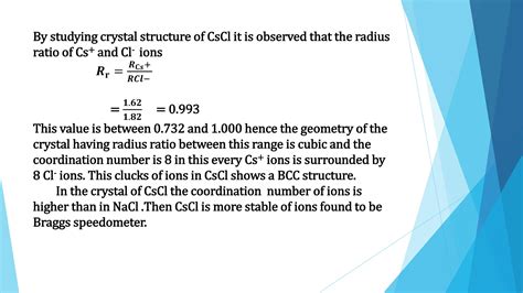 Structure Of Nacl Kcl Cscl Chemistry Ppt Pptx