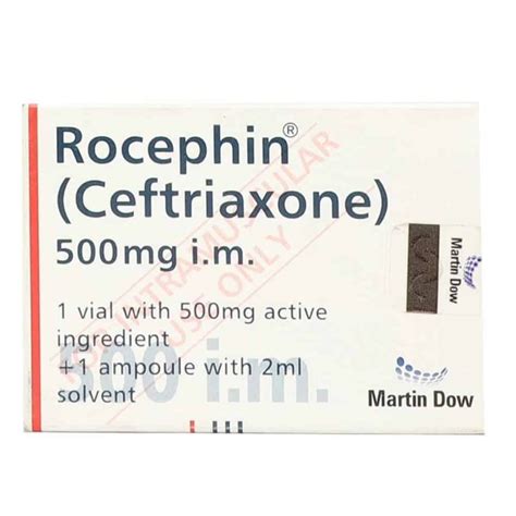 Rocephin 500mg Im Inj Medimart Pk