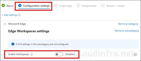 Enable Disable Edge Workspaces Using Intune