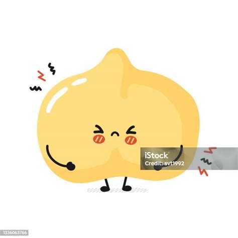 귀여운 재미 슬픈 병아리콩 콩 캐릭터 벡터 플랫 만화 가와이 캐릭터 일러스트 아이콘 흰색 배경에 격리 병아리콩 완두콩 콩 만화 캐릭터 개념 가공의 인물에 대한 스톡 벡터