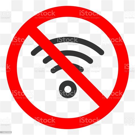 인터넷 연결 개념이 없는 Wifi 아이콘입니다 투명한 배경 벡터 스톡 일러스트레이션에서 쉽게 편집할 수 있는 선 아이콘입니다 0명에 대한 스톡 벡터 아트 및 기타 이미지