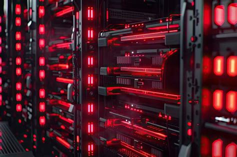 detailed view of gpu racks in data center with advanced cooling technology premium ai