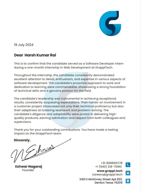 Harsh Kumar Rai On Linkedin Grappltech Internship Completed