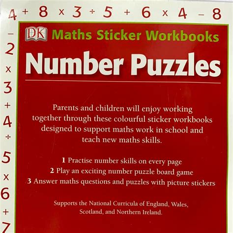 Maths Stickers Workbooks Number Puzzles Over 100 Number Puzzles To