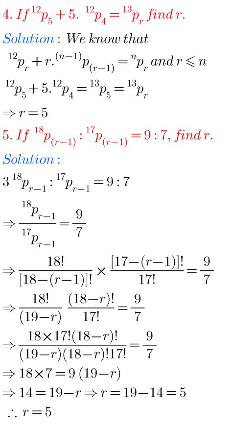 Inter Maths Solutions For Permutations And Combinations Exercise 5 A 5
