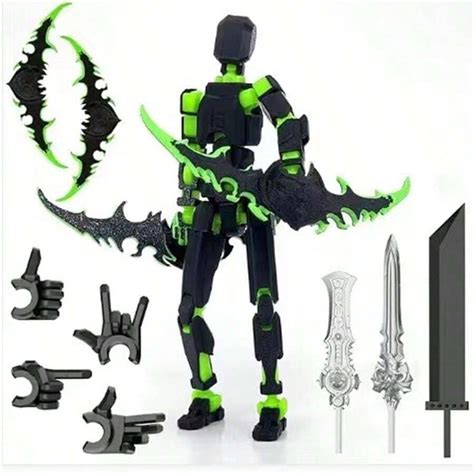 3d Printed Illidan Lucky 13 Poseable Action Figure Fully Articulated Stress Relief Doll Diy