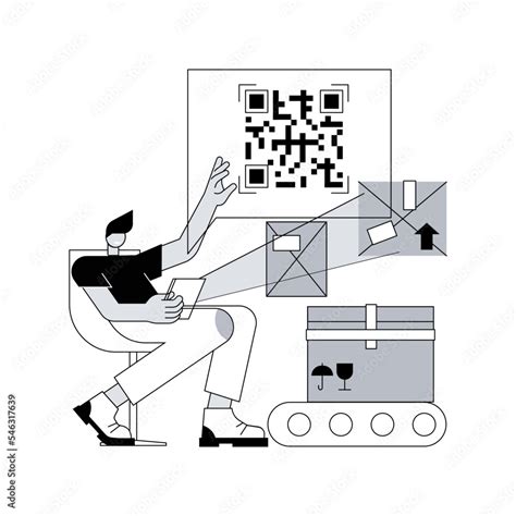 Qr Code Abstract Concept Vector Illustration Qr Generator Online Qr Code Reading Warehouse
