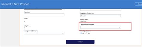 Default Requisition Template On Position Pages To Standard Template — Cloud Customer Connect