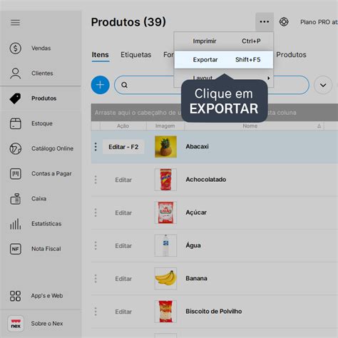 Como Exportar Informações Do Nex Para O Excel Xls Central De Ajuda Programa Nex