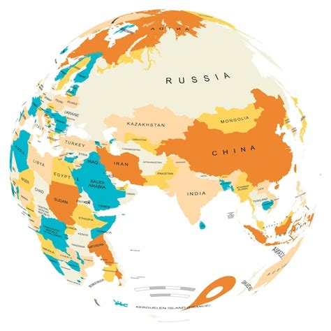 premium vector 3d world map gradient color