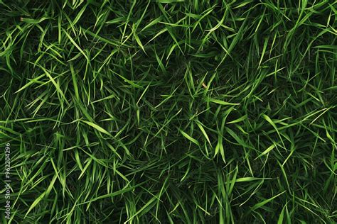Top View Of Green Grass Texture Seamless Pattern Ai Generated