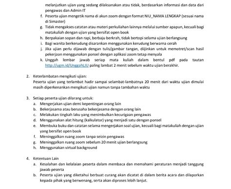 Tata Tertib Peserta Ujian Tengah Semester Dan Ujian Akhir Semester Magister Ilmu Kehutanan