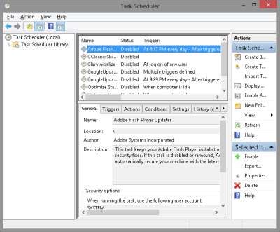 Turn Off Scheduled Tasks In Windows 8 Task Scheduler For Improve Performance