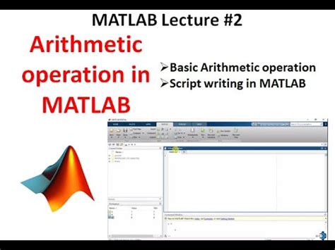 Arithmetic Operation In MATLAB Introduction To Matlab Basic Operation