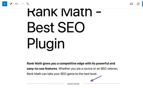 How To Add Read More Tag In Wordpress Rank Math
