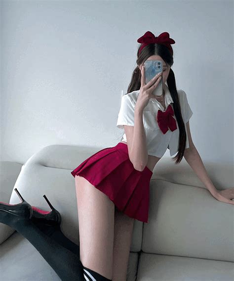 리본 스쿨룩 교복 코스튬 세트 코스프레 Bj 방송 연말 섹시 투피스 할로윈 올인원 파티룩 클럽 여캠 이벤트 남친선물 에이블리